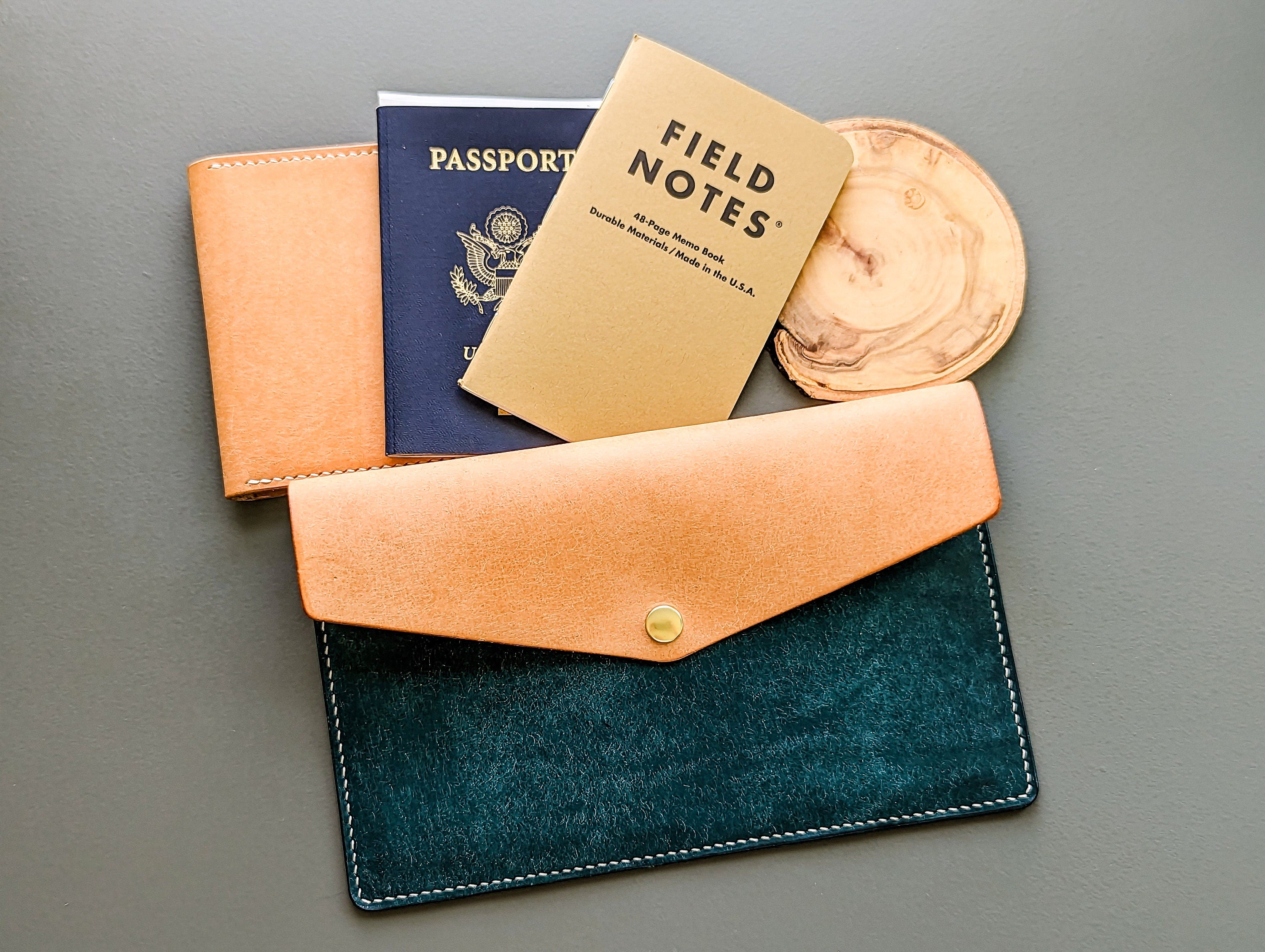 Signature Line: Mediterranean Blue and Natural Hand Sewn Italian Leath ...